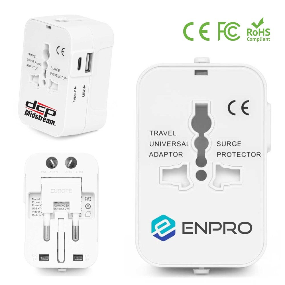 Custom Compact Universal Travel Adapter | Eco Promotional Products
